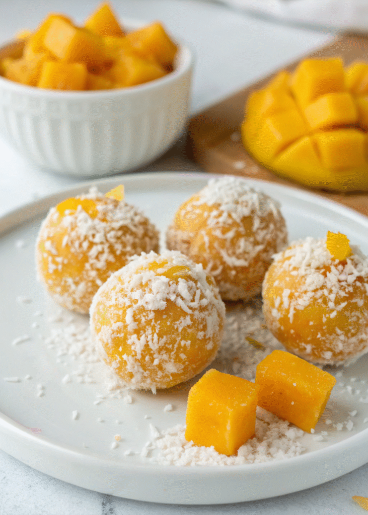 Mango Bliss Balls - mamaslittlemunchkins.com